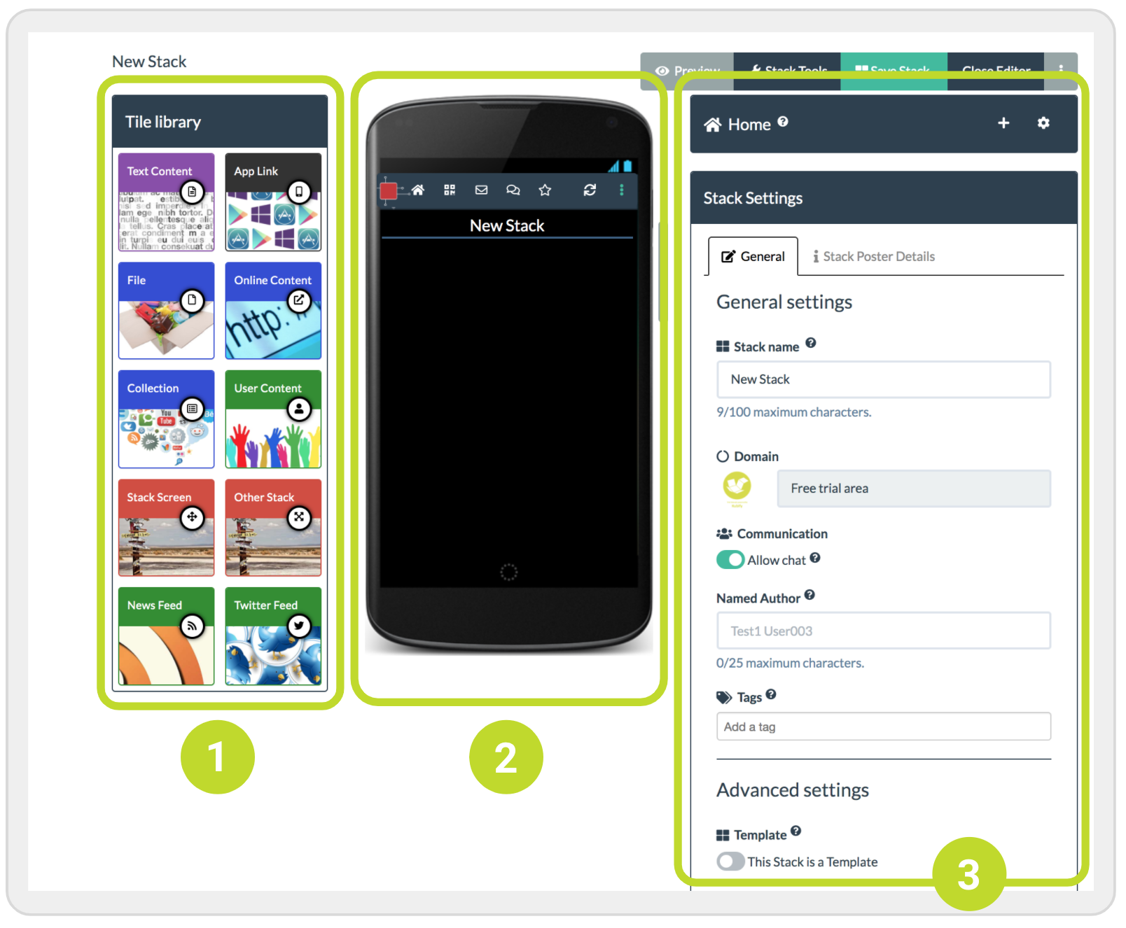 I want to create my first stack – Learning Toolbox Support