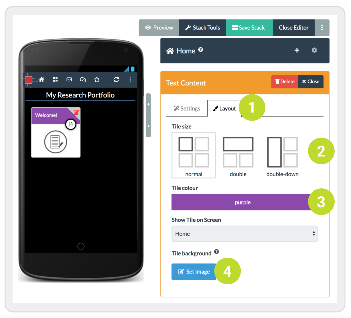 How do I change the appearance of a tile? – Learning Toolbox Support