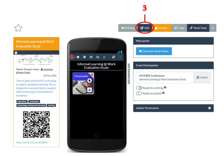 Finding your ePoster to return to editing it – Learning Toolbox Support