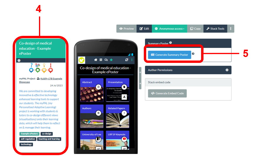 Filling out the Stack Summary information – Learning Toolbox Support